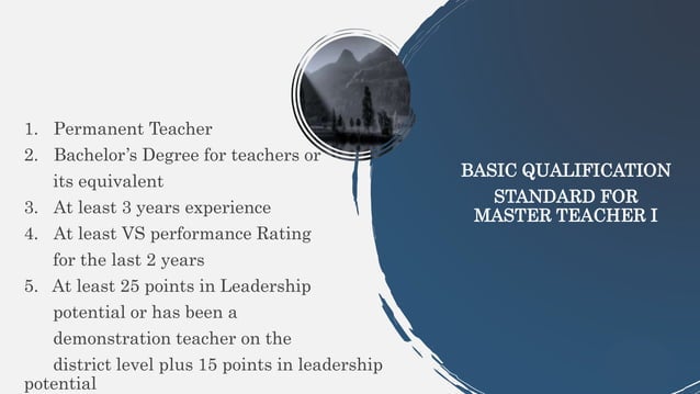 Guidelines for the reclassification and promotion to Master Teacher ...