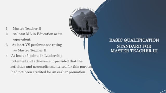 Guidelines for the reclassification and promotion to Master Teacher ...