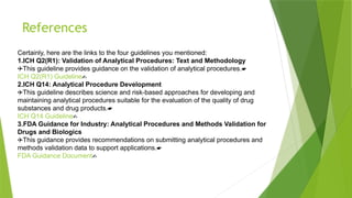 Guidelines for the Review of Analytical Process Validation in ...