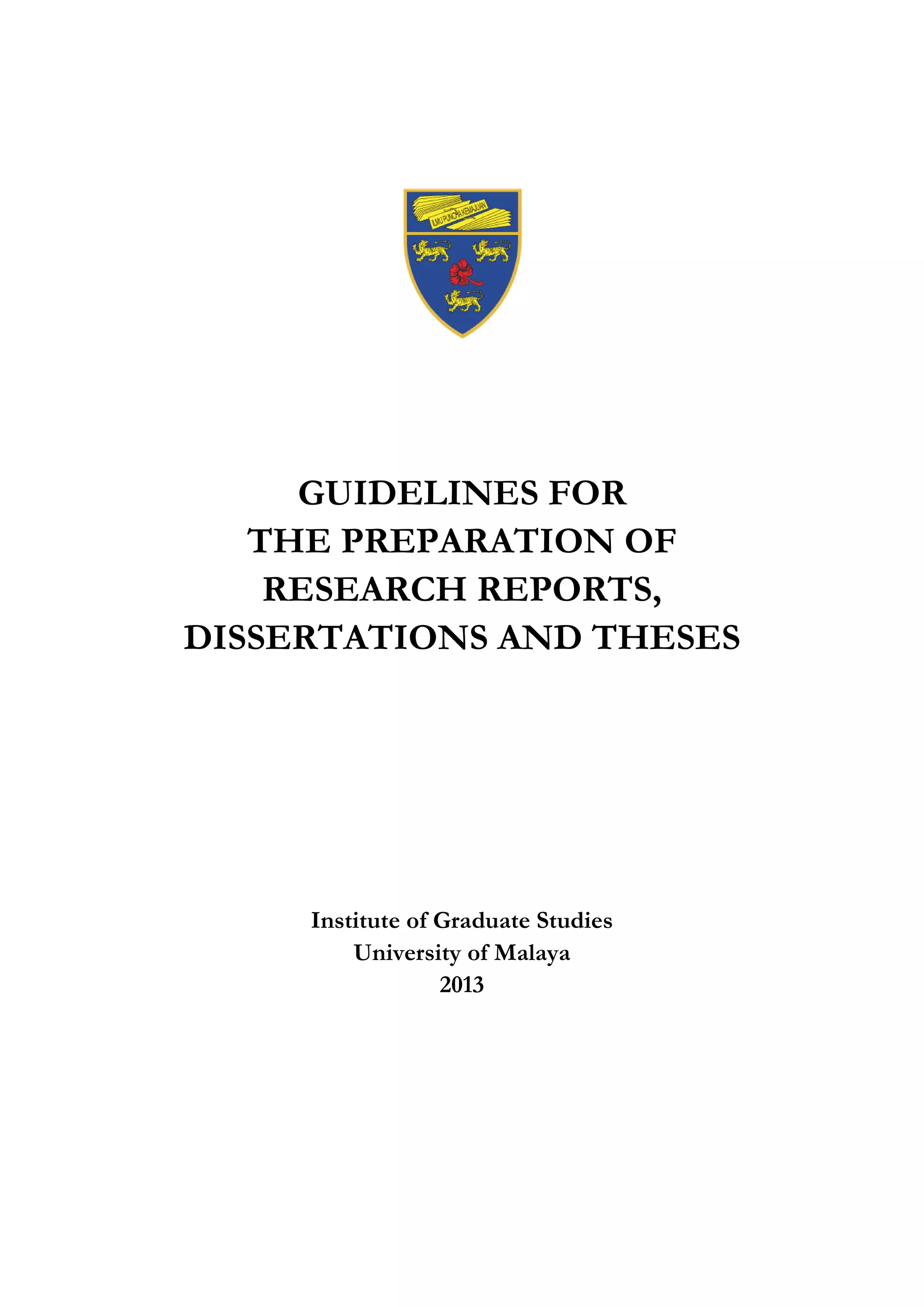 Guidelines for thesis preparation 3 | PDF