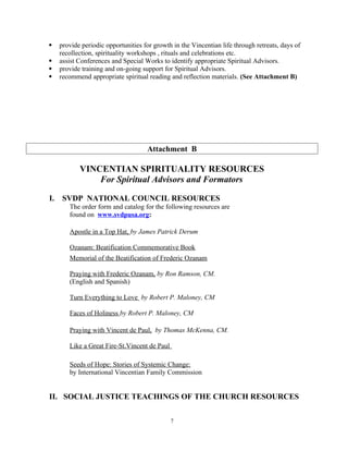 SOCIETY OF ST. VINCENT DE PAUL SPIRITUAL ADVISOR GUIDELINES | PDF