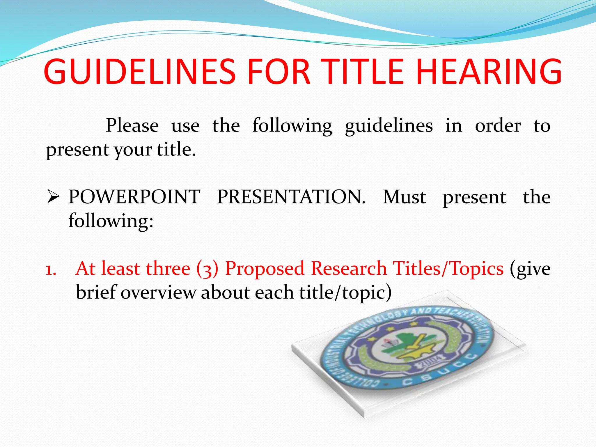 Guidelines for Title Hearing proposal.pptx