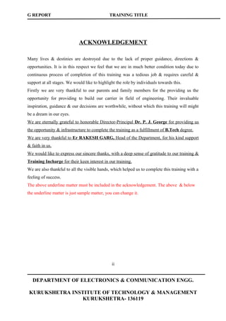 Guidelines for training | DOC