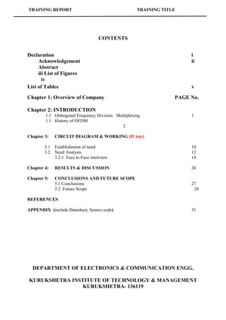 Guidelines for training | DOC