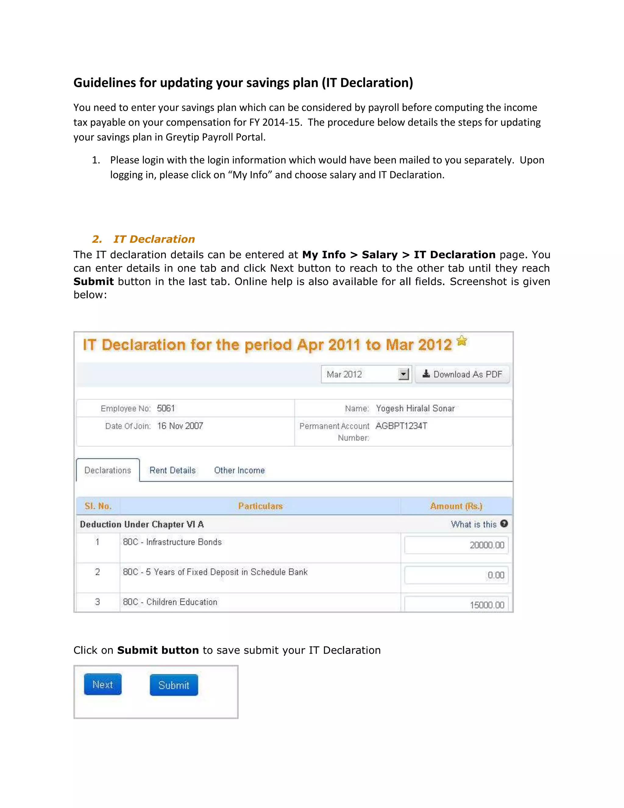 Guidelines for updating your savings plan | DOCX