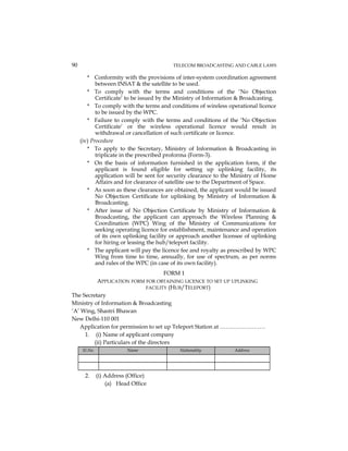 Guidelines for uplinking from india(net report) | DOC