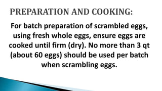 Guidelines for Using Eggs | PPTX