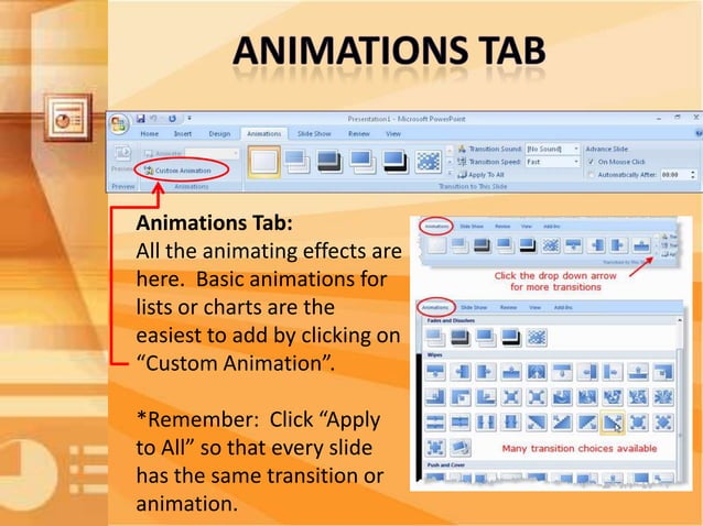 Guidelines for using power point | PPSX | Desktop Publishing | Computer Software and Applications