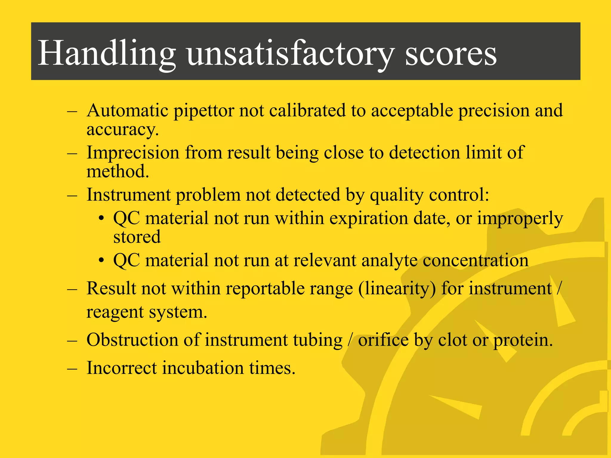 Guidelines for utilizing proficiency testing reports to improve quality ...