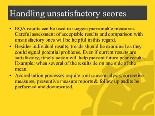 Guidelines for utilizing proficiency testing reports to improve quality ...