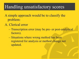 Guidelines for utilizing proficiency testing reports to improve quality ...