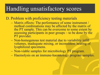 Guidelines for utilizing proficiency testing reports to improve quality ...