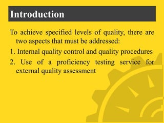 Guidelines for utilizing proficiency testing reports to improve quality ...