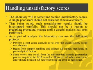 Guidelines for utilizing proficiency testing reports to improve quality ...