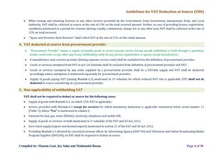 VDS Guidelines and VAT & SD rate for the FY 2021-2022 | PDF