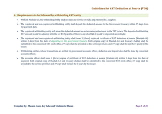 VDS Guidelines and VAT & SD rate for the FY 2021-2022 | PDF