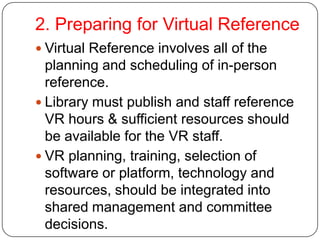 Guidelines for Virtual Reference Services Summary | PPTX | Internet ...
