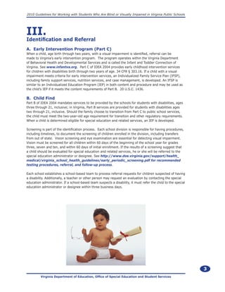 Guidelines for working with student who are blind or visually impaired ...