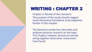 Guidelines for Writing a Thesis or Dissertation | PPTX