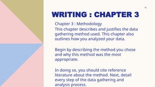 Guidelines for Writing a Thesis or Dissertation | PPTX