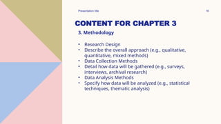 Guidelines for Writing a Thesis or Dissertation | PPTX