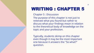 Guidelines for Writing a Thesis or Dissertation | PPTX