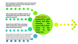 Guidelines for writing exams | PPSX