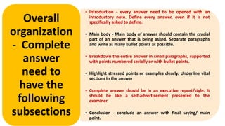 Guidelines for writing exams | PPSX