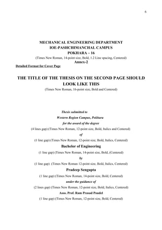 Guidelines for writing thesis technical reports 2 | DOC