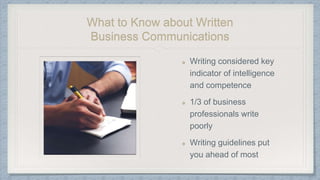Guidelines for written business communications | PPT