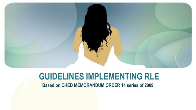 Guidelines implementing rle | PPTX | Undergraduate Education | College ...
