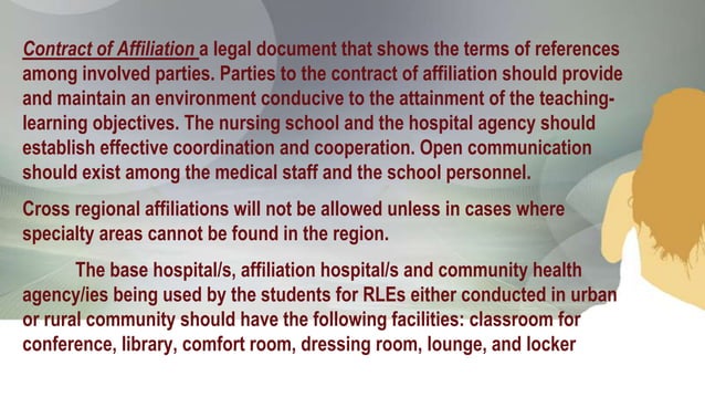 Guidelines implementing rle | PPTX | Undergraduate Education | College ...