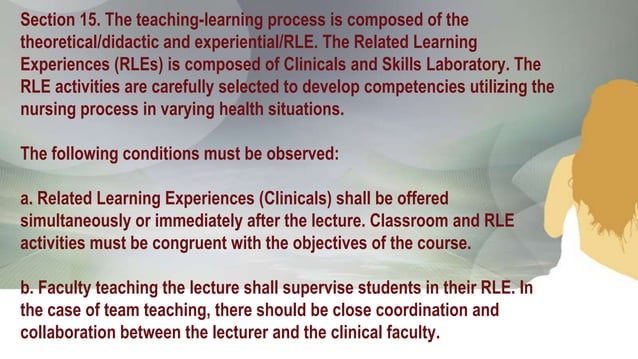 Guidelines implementing rle | PPTX | Undergraduate Education | College ...