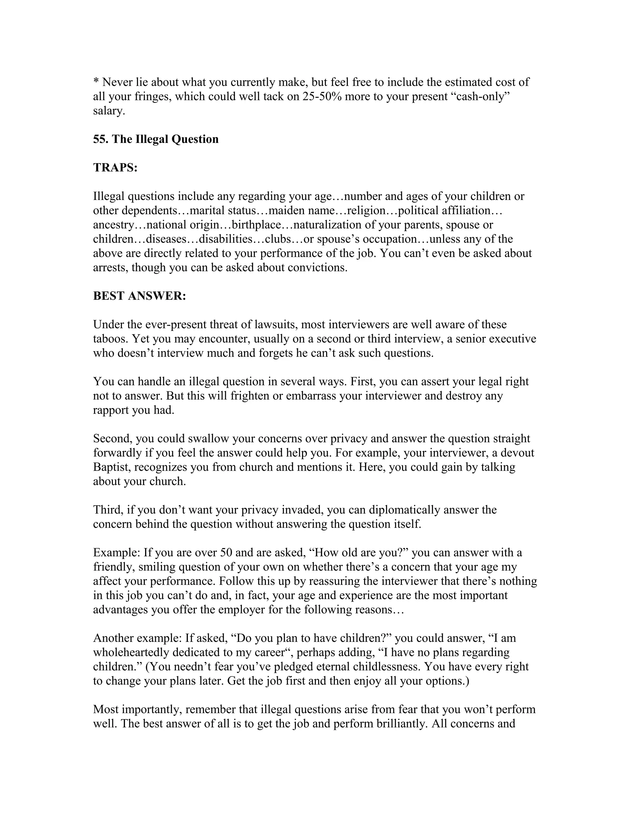 Guidelines in answering_interview_questions | DOC