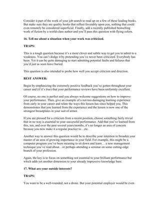 Guidelines in answering_interview_questions | DOC