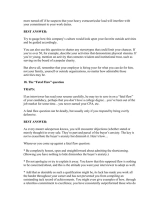 Guidelines in answering_interview_questions | DOC