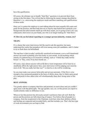 Guidelines in answering_interview_questions | DOC