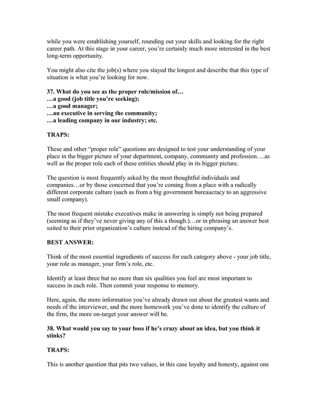 Guidelines in answering_interview_questions | PDF