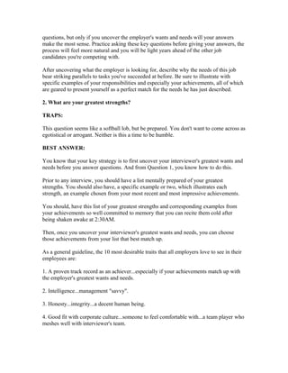 Guidelines in answering_interview_questions | DOC