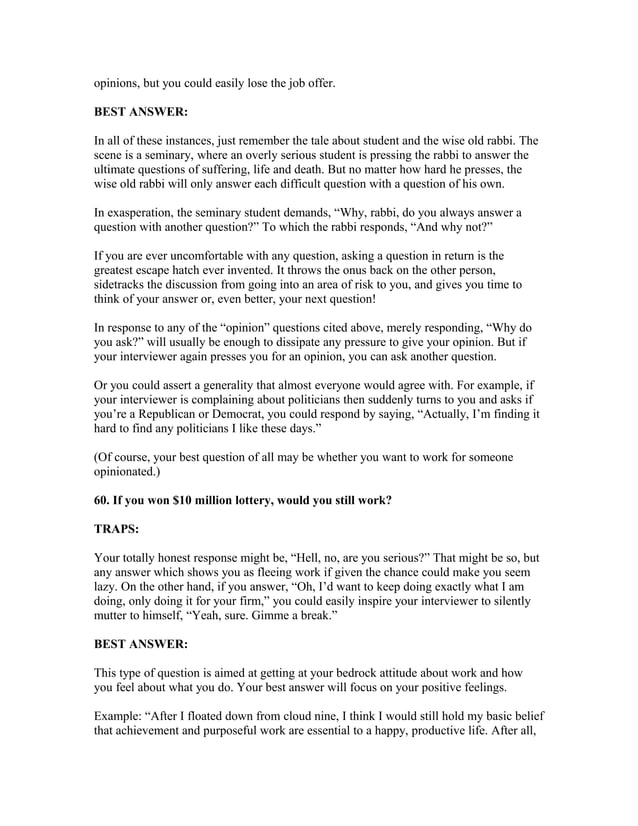 Guidelines in answering_interview_questions | PDF