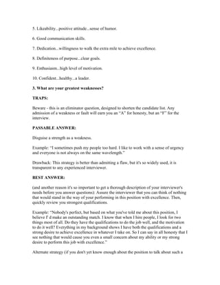 Guidelines in answering_interview_questions | DOC