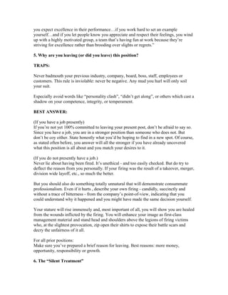 Guidelines in answering_interview_questions | DOC