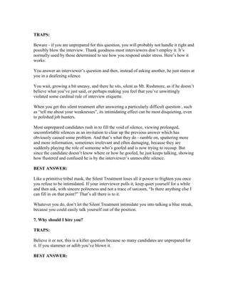 Guidelines in answering_interview_questions | DOC