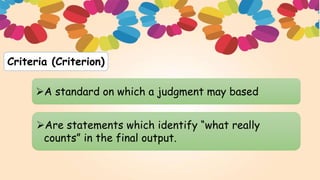 GUIDELINES IN RUBRIC MAKING.pptx | Educational Assessment | Education
