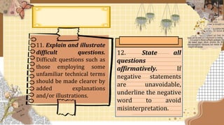 GUIDELINES IN THE FORMULATION OF QUESTIONS FOR A QUESTIONNAIRE.pptx