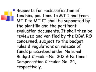 Guidelines in the promotion for master teachers | PPT