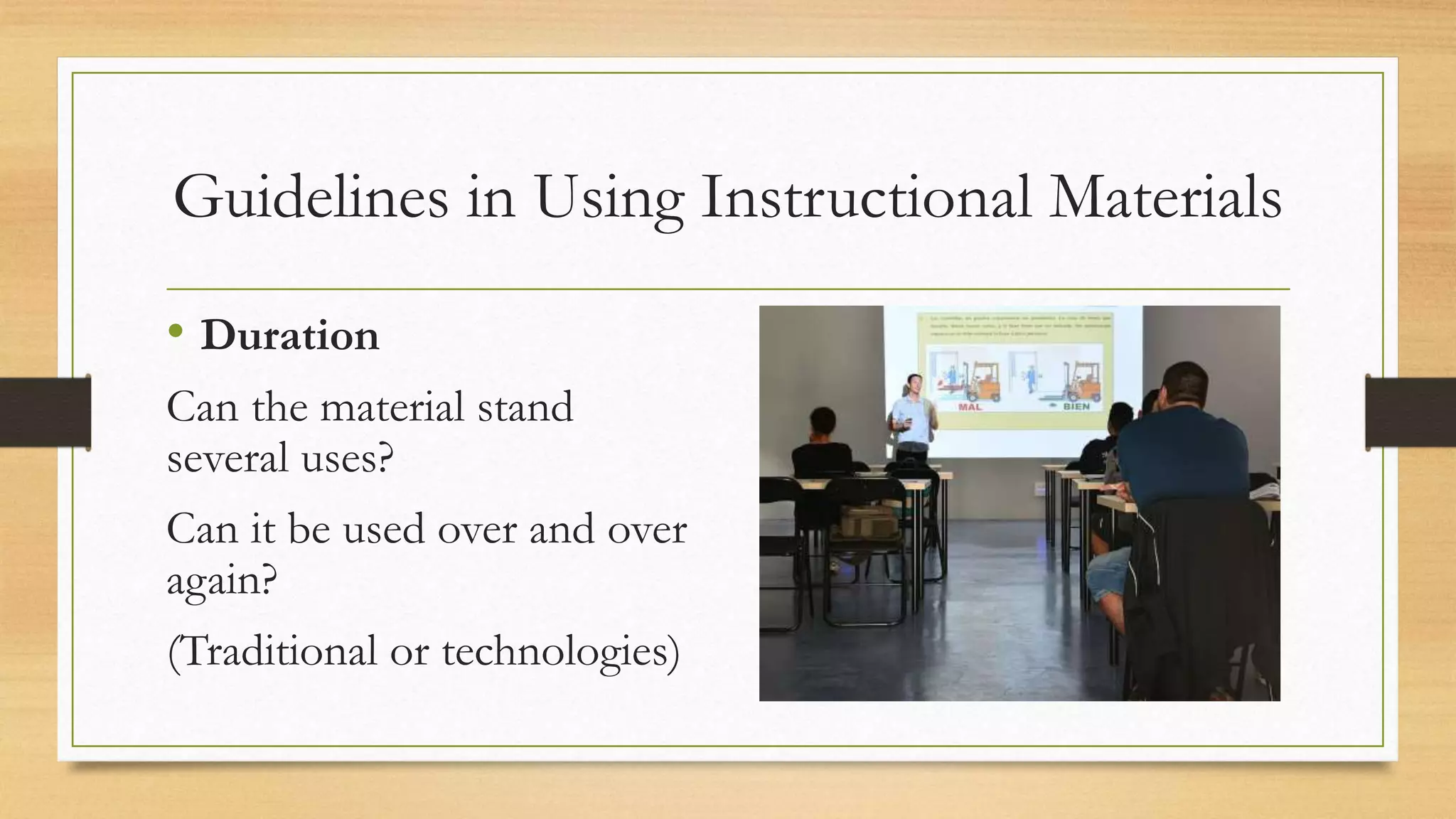 Guidelines in Using Instructional Materials | PPTX