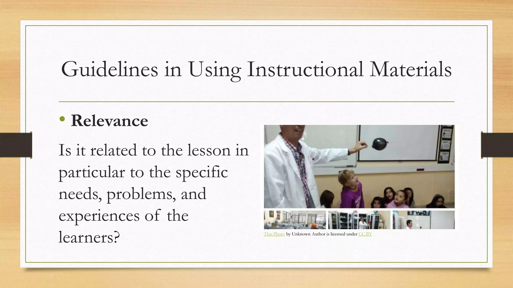 Guidelines in Using Instructional Materials | PPTX