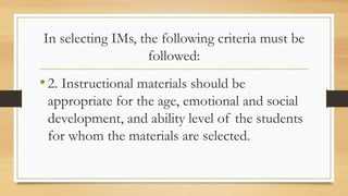 Guidelines in Using Instructional Materials | PPTX