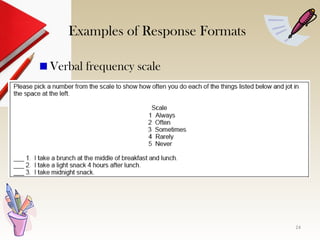 Guidelines in writing items for noncognitive measures | PPT